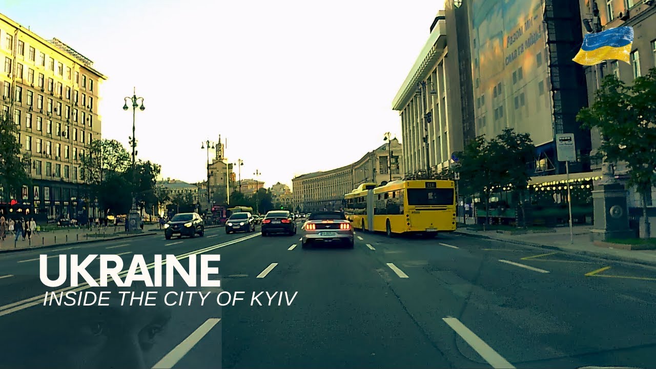 4K Driving With Open Window Inside City of Kyiv, Ukraine August, 2023 ...