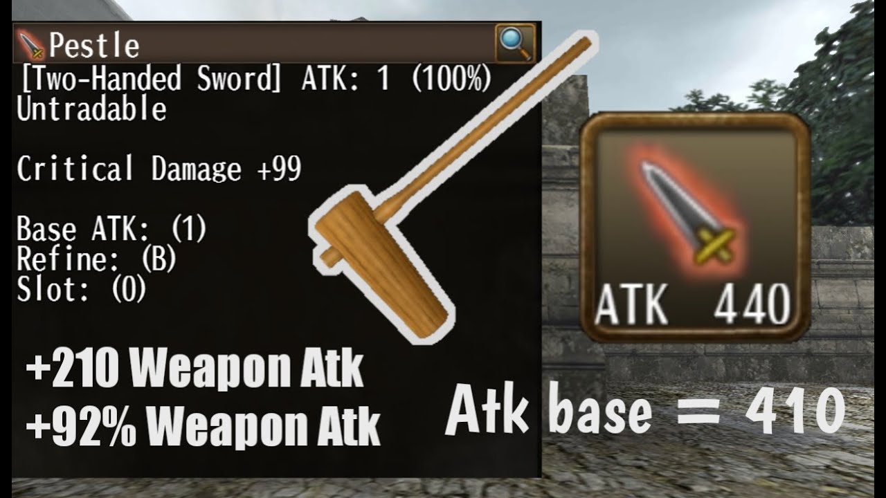 Testing Pestle(CD+99) With +410 Weapon Atk - Toram Online - YouTube