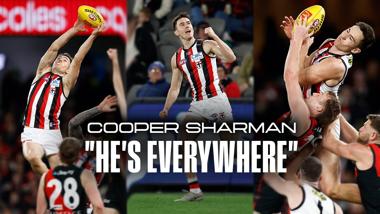 Cooper Sharman's BREAKOUT Game v Essendon - YouTube