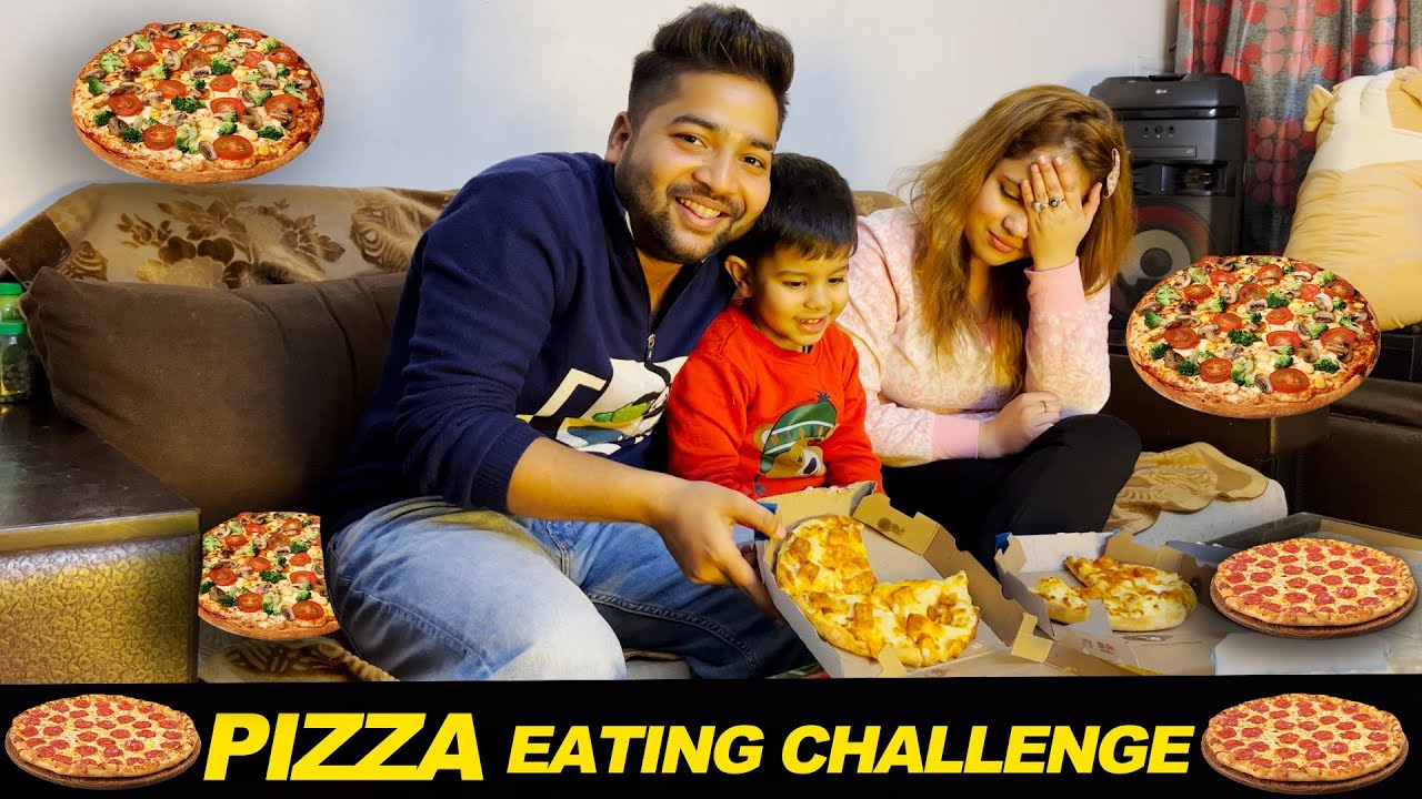 Pizza Eating CHALLENGE 🍕😎🔥 - YouTube