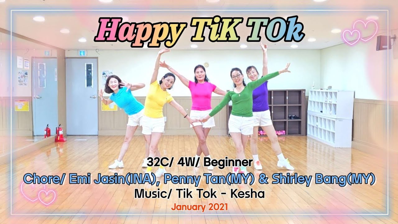 [정지현Linedance] Happy TiK TOk/ Beginner/ #댄스하러가자🎶🎶 #정라인댄스 #김해시 #한빛도서관 ...