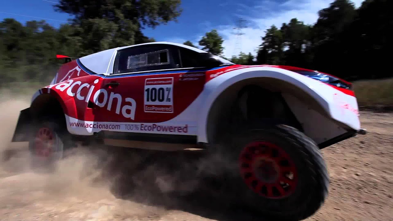 El coche ACCIONA 100% EcoPowered, preparado para el Rally Marruecos ...
