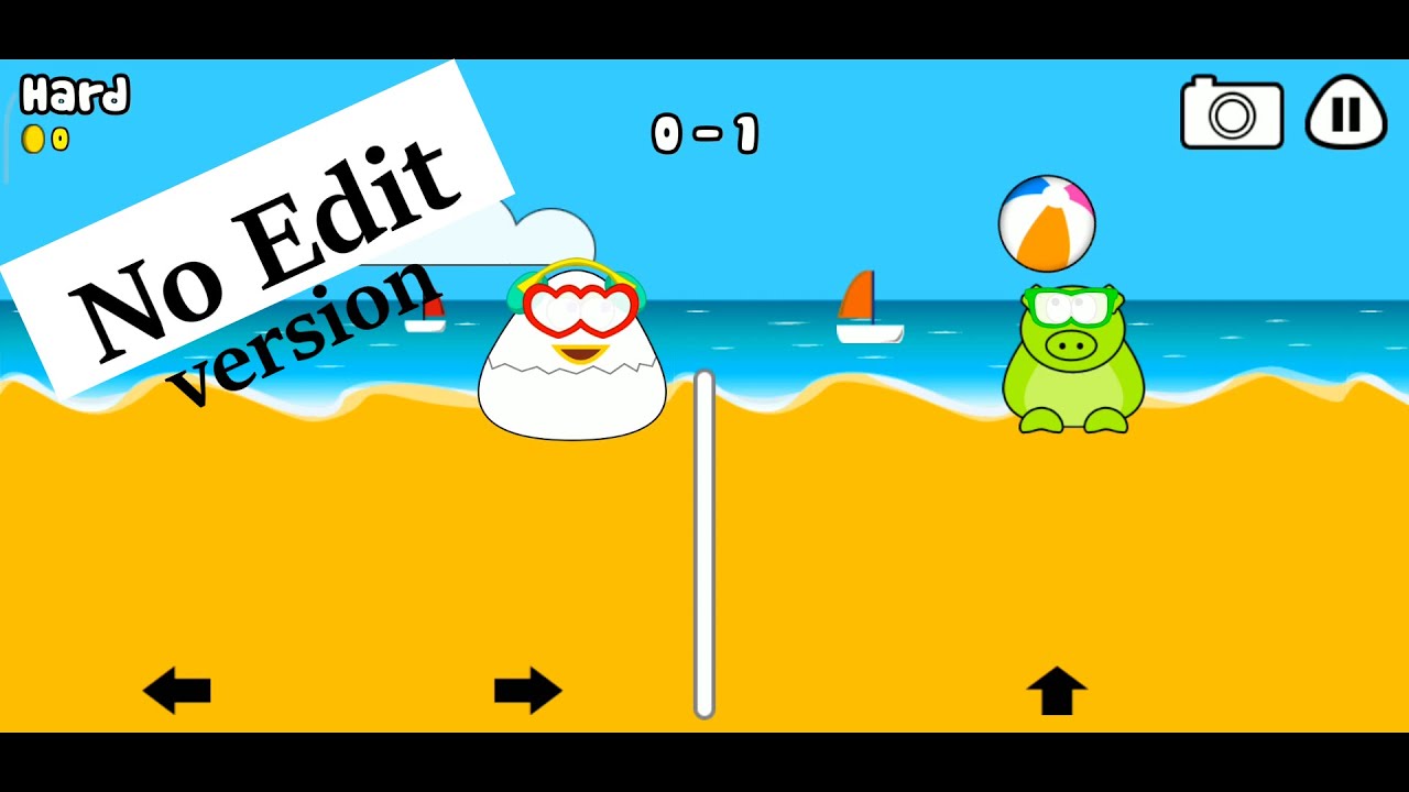 [NO EDIT] Pou Game Volleyball Hard Mode - Egg Pou & Lime Piggy - YouTube