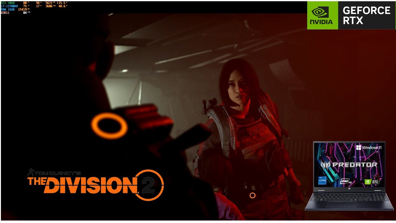 RTX 4060 Laptop (140W) - Tom Clancy's The Division 2 - Acer Predator ...