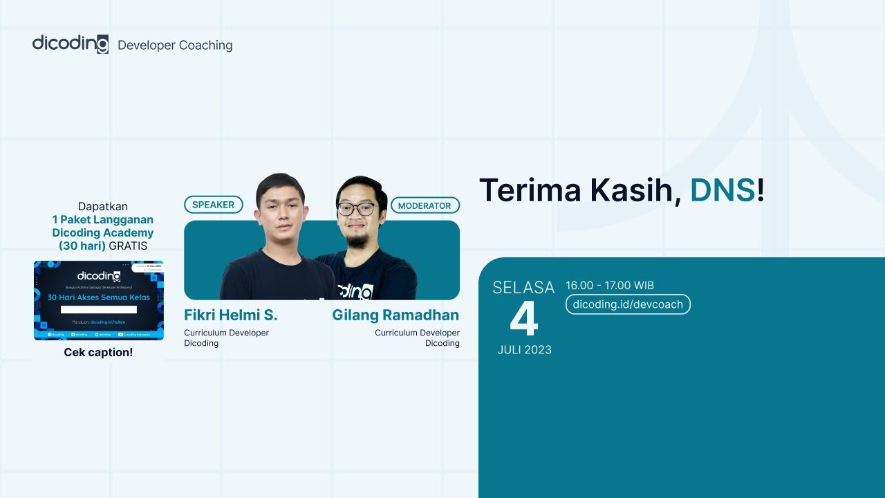 Dicoding Developer Coaching #95 | Terima Kasih, DNS! - YouTube