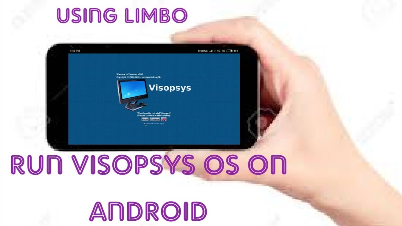 Run visopsys os on android (using limbo emulater) - YouTube