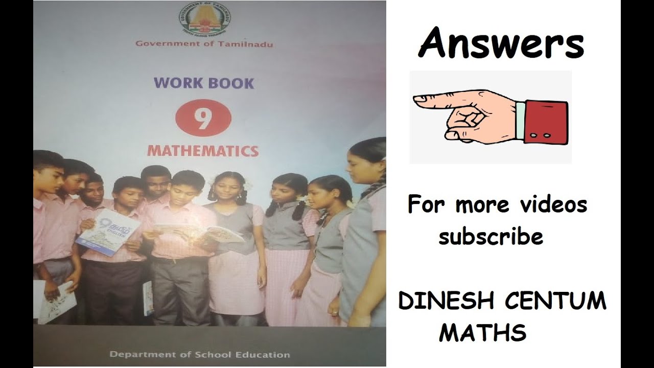 9th Maths Work book answers | Worksheet 1 | Set Language - YouTube