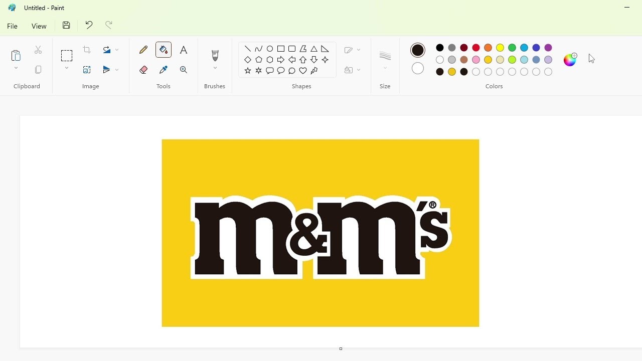 How to draw the M&M's logo using MS Paint | How to draw on your ...