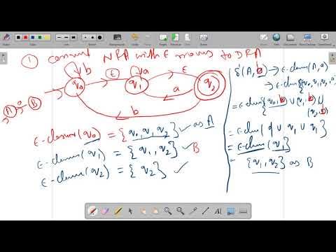 1.19 | Automata | Conversion from NFA with epsilon to DFA | Dr. Pushpa Choudhary - YouTube
