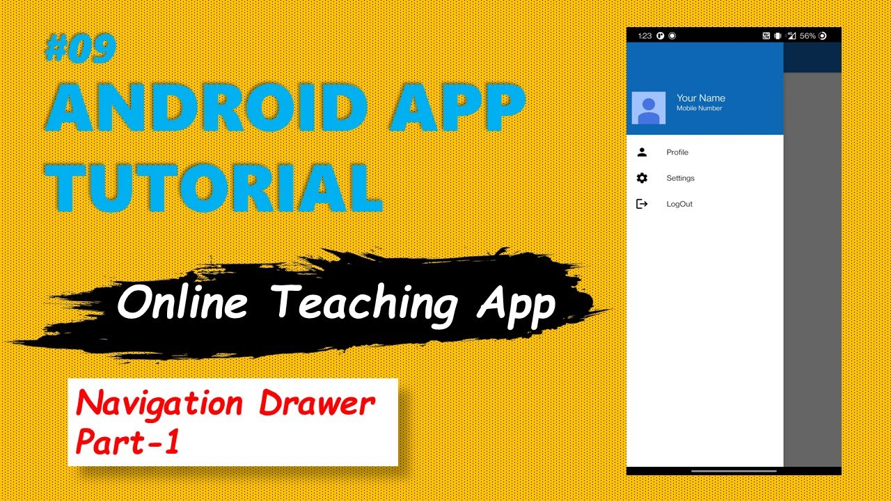 How to create a navigation drawer in android (Part 1) | Online Teaching ...