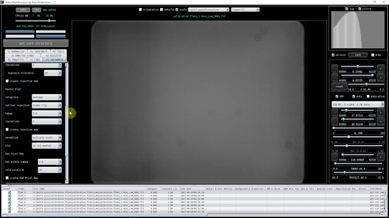 How to create master calibration frames in APP - YouTube