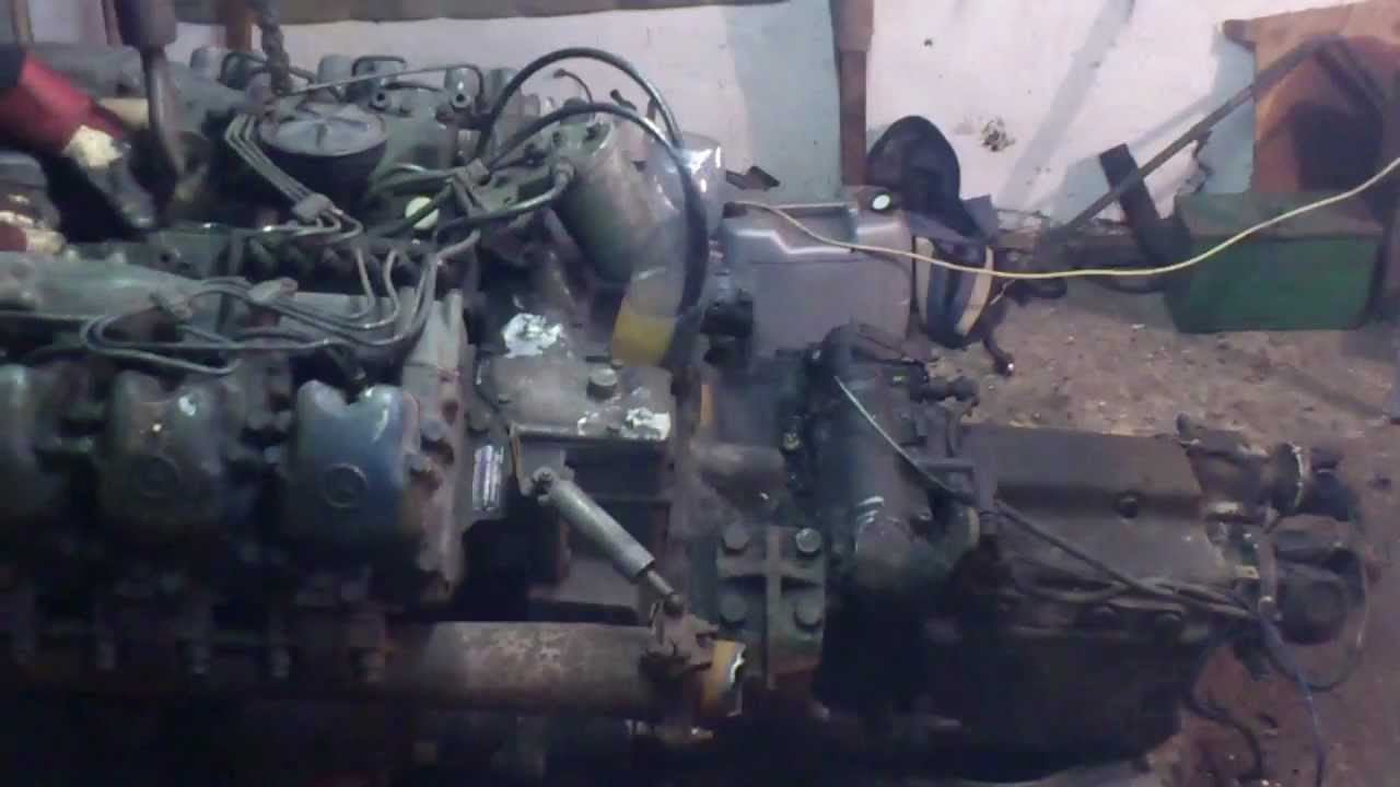 Mercedes OM 421 - Diesel Engine - first start - YouTube