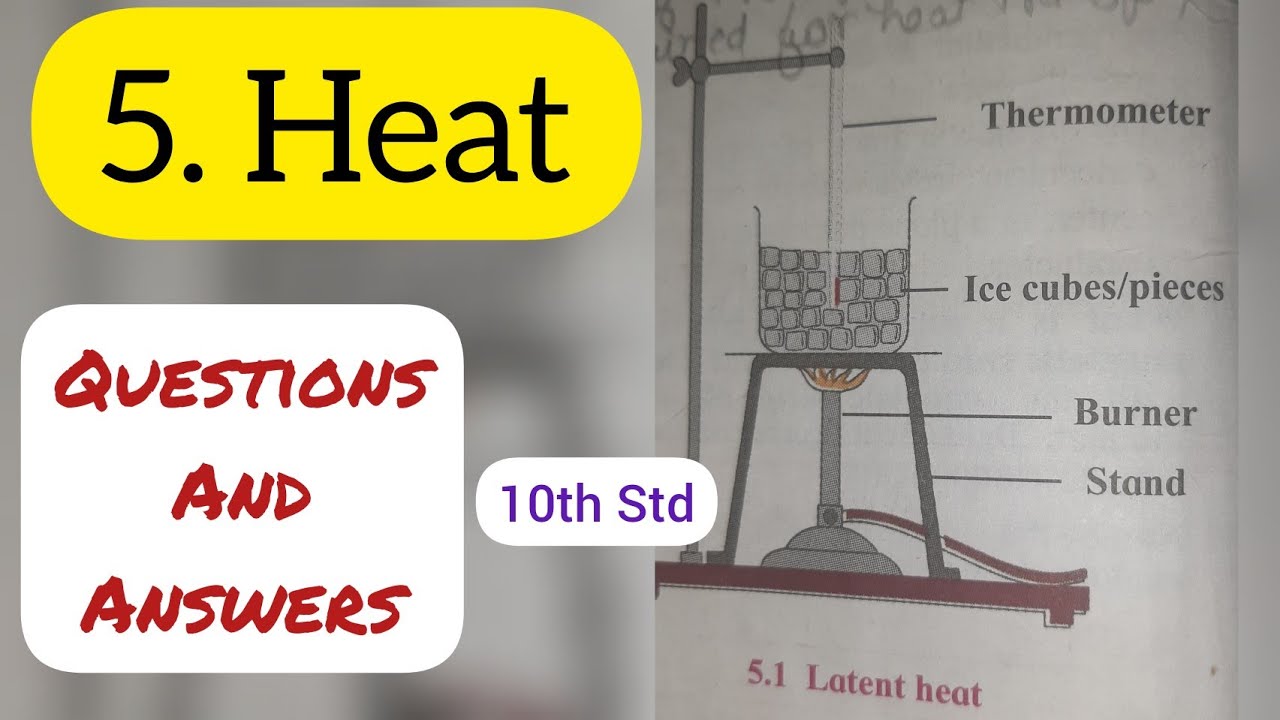 10th Std - Science 1 - Chapter 5 Heat questions answers exercise ...