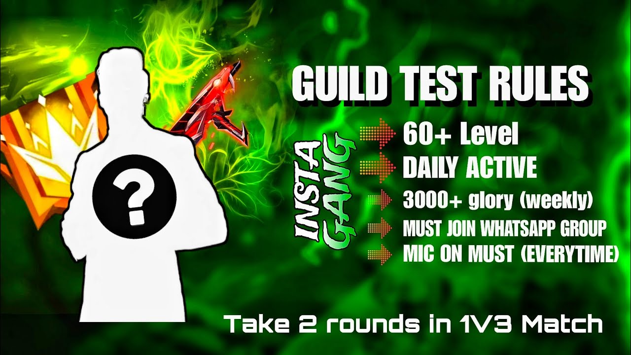 GUILD RECRUITMENT ️‍🔥 ONLY FREESTYLE PLAYERS📈🗿 GUILD TEST 1V3 INSTA ...