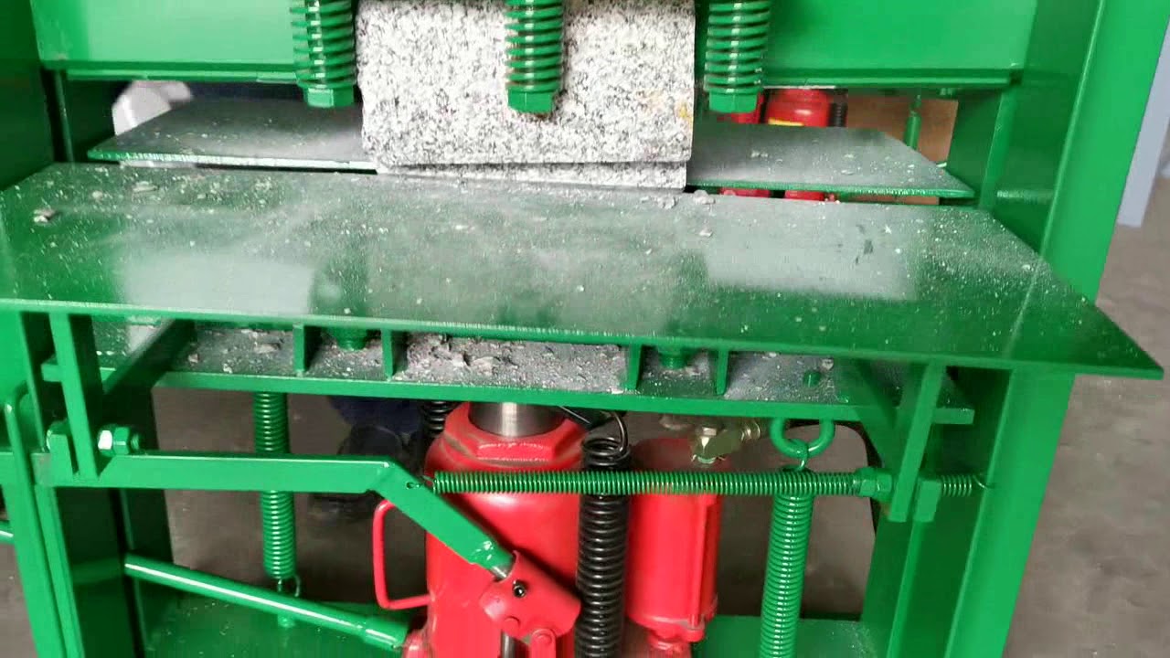 Masonry block splitter stone and slab splitter - YouTube