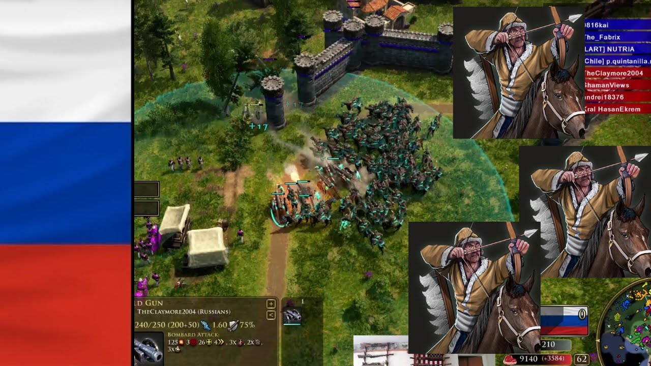 The Bashkir Archer spam is real!!! AOE3DE Russian team game. - YouTube