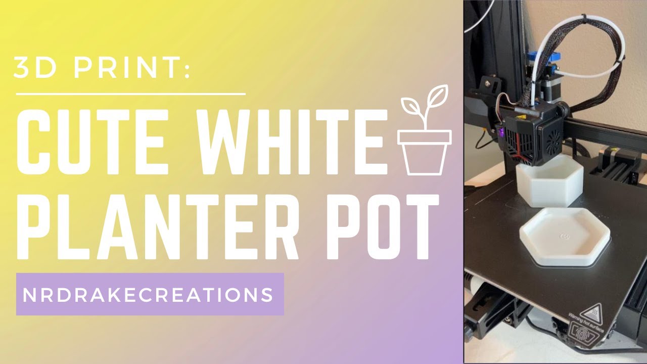 3D Print | White Planter Pot - YouTube