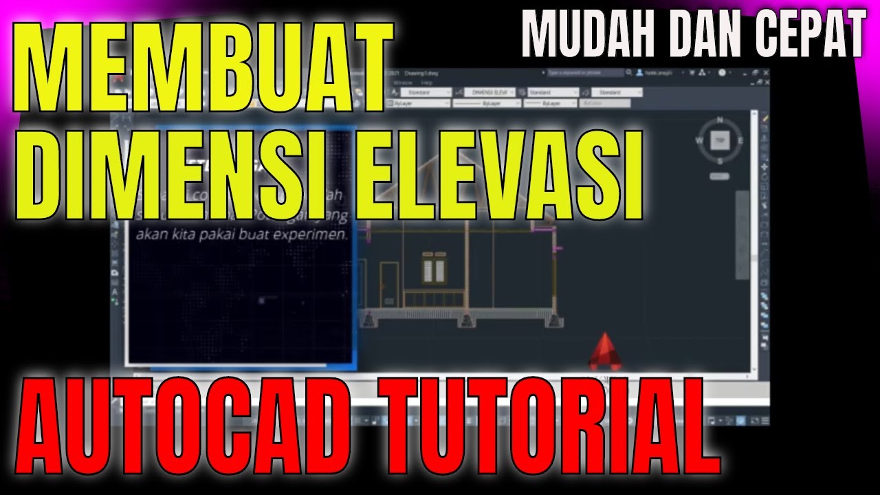 AUTOCAD TUTORIAL - Tips Membuat Dimensi Elevasi Bangunan di Autocad - YouTube