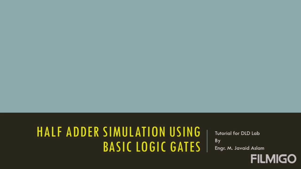 Half Adder MultiSim simulation using basic gates - YouTube