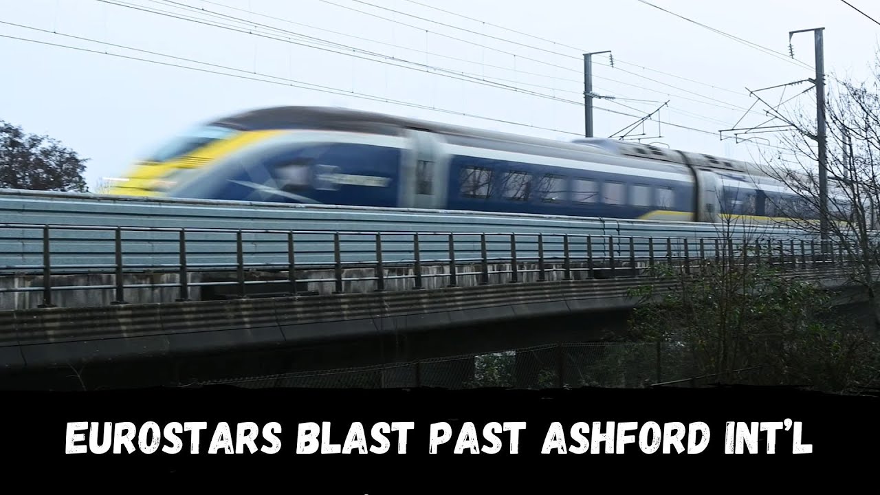 Class 374 Eurostar's speed past Ashford International - YouTube