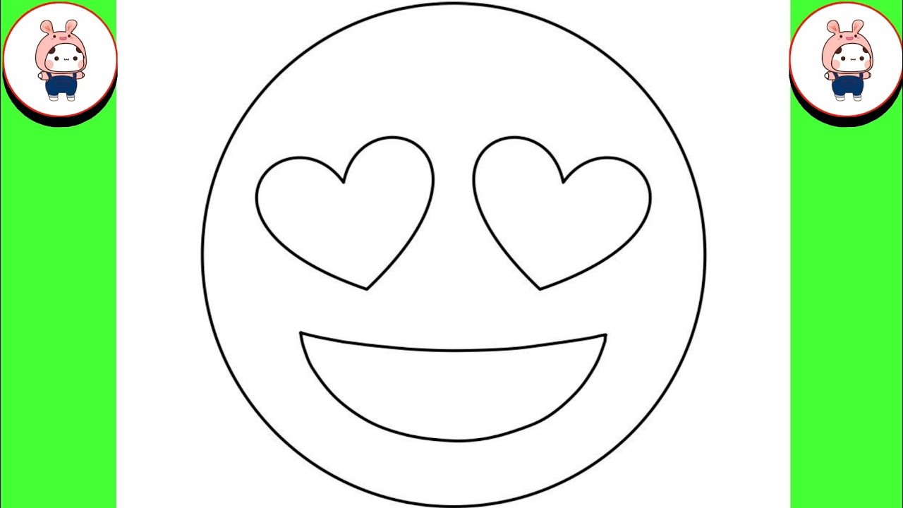 How to draw cute emoji step by step for beginners_Easy cute Drawing ...