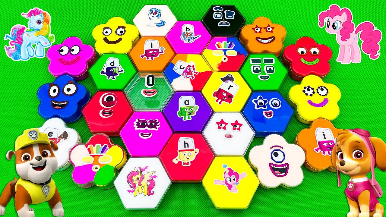 Hunting Numberblocks, Alphablocks, Pony With Clay in Hexagon, Flower ...