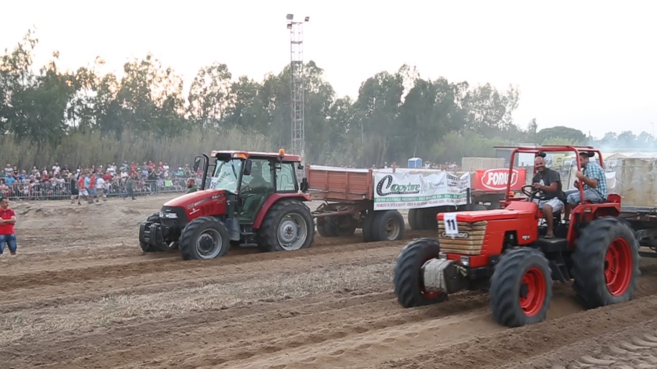 Carraro 820 Vs Case 105 Tractor Pulling Arborea - YouTube