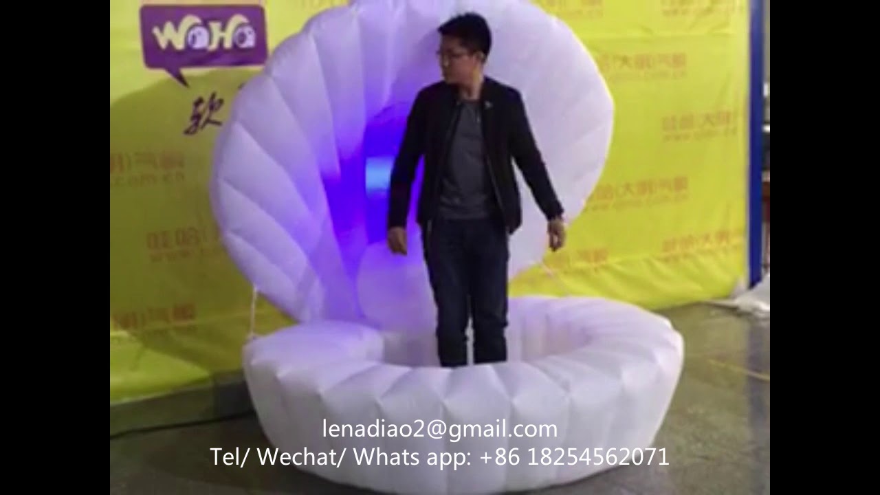 Giant Inflatable Shell With Led Lighting For Wedding Stage Decoration ...