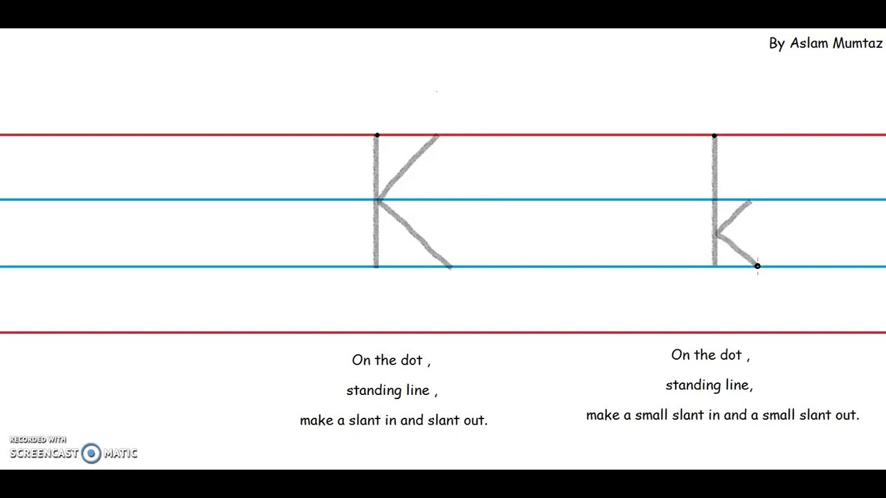 Formation of Letters | Kk | English Alphabet | Kindergarten - YouTube