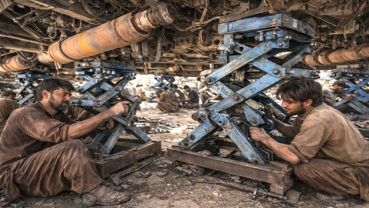 How to Rebuild Destroyed Transmission Box of Truck with Basic Tools ...