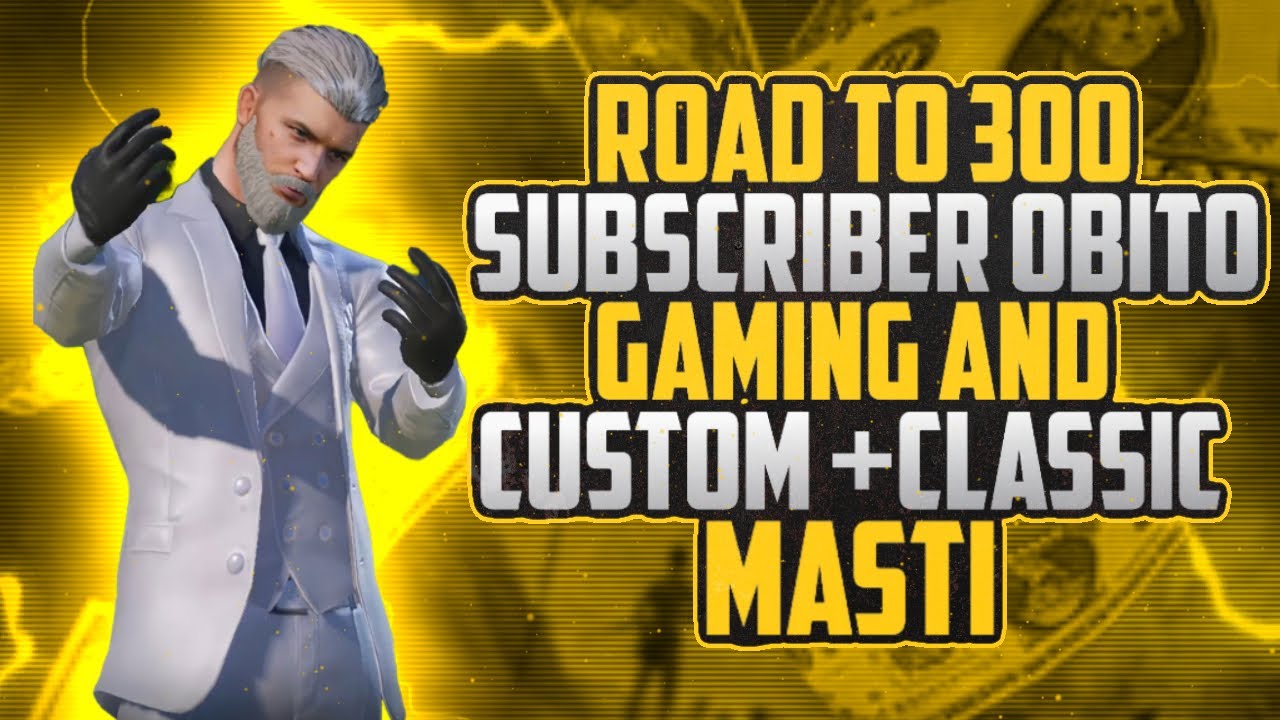 ROAD TO 300 SUBS | OBITO GAMING | PUBG CUSTOM ROOM LIVE #pubg# ...