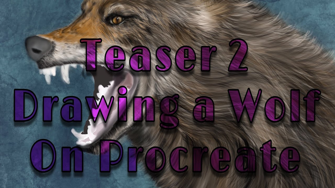 TEASER 2: Learning to draw a Wolf on Procreate - YouTube
