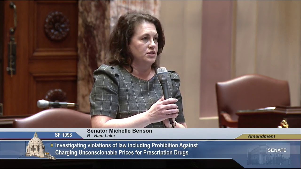 Senator Benson on Big Pharma - YouTube