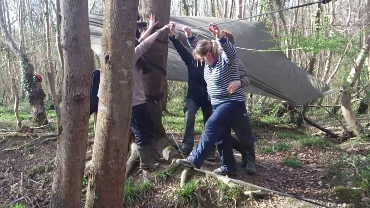 Forest School Rope bridge put to the test - YouTube