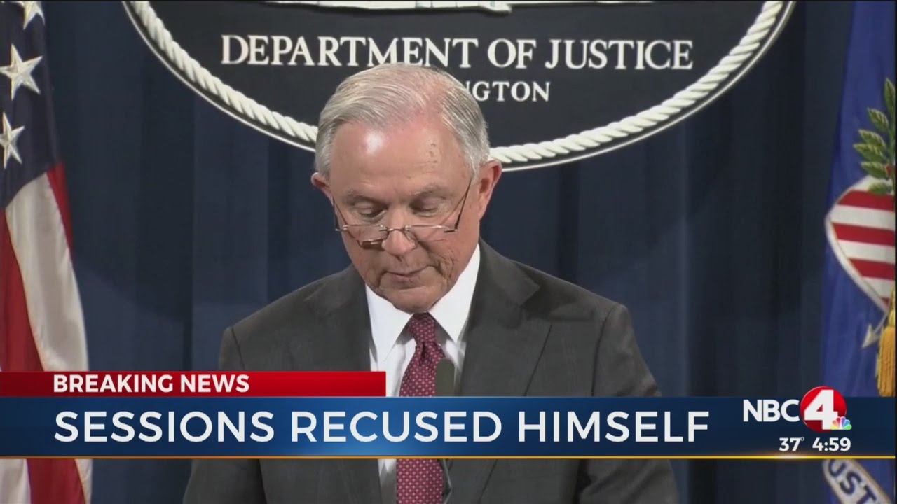 Attorney General Sessions recuses himself from DOJ probe - YouTube