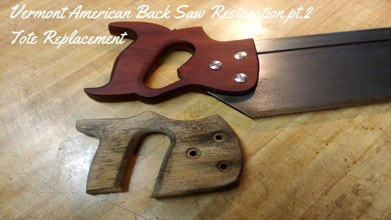 Vermont American Back Saw Restoration, pt.2 Making a Saw Tote. # ...