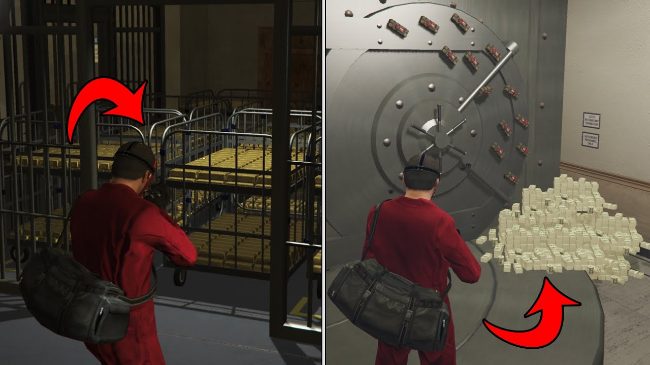 GTA 5 - Robbing Banks and Stores with Michael! - YouTube