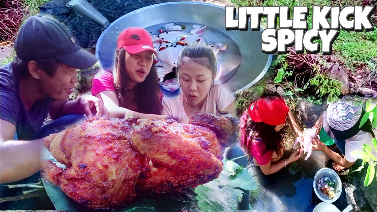 RIVER COOKING | LABUYO SPICY WHOLE FRIED CHICKEN - YouTube