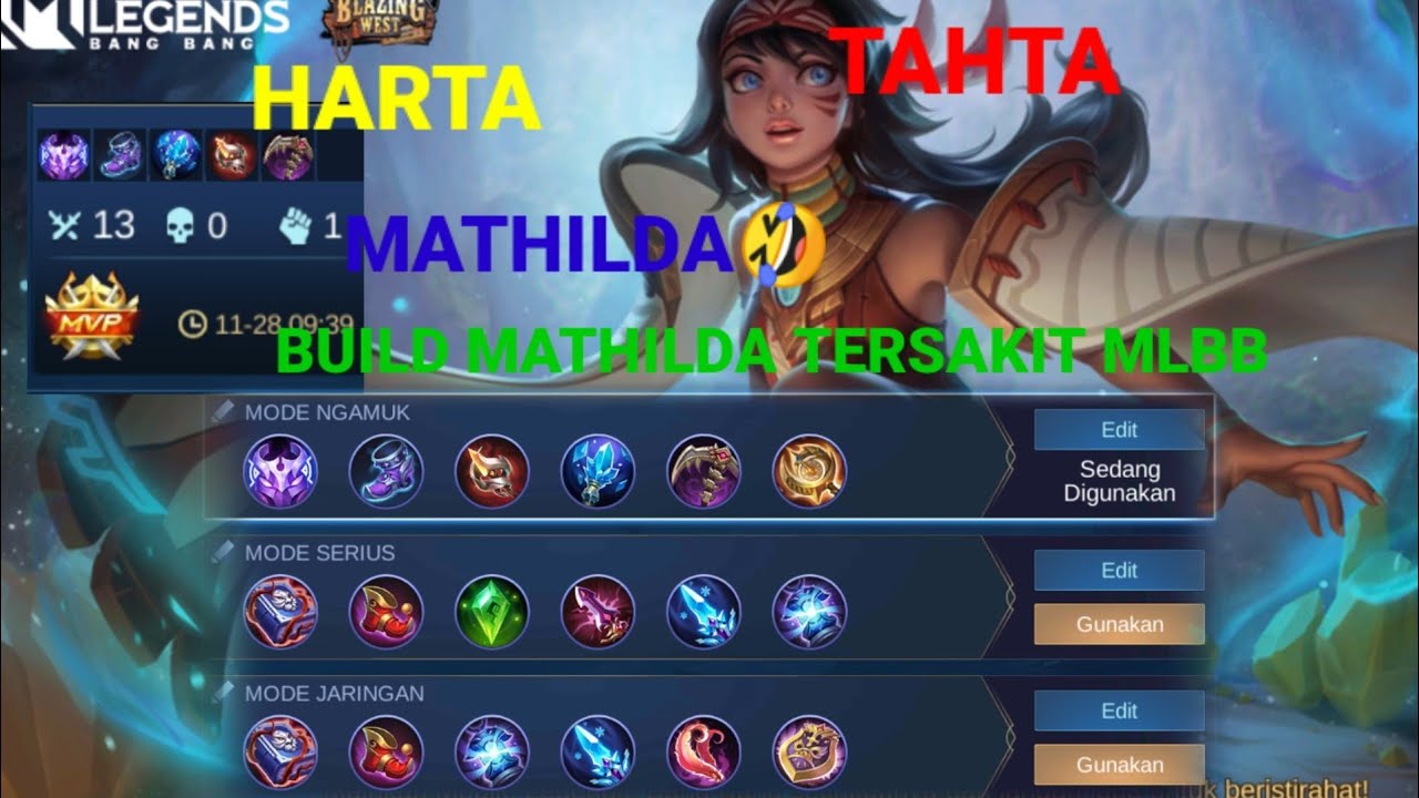 Build/ Item Mathilda OP versi saya ya 👍|| HARTA, TAHTA, MATHILDA 😉 ...