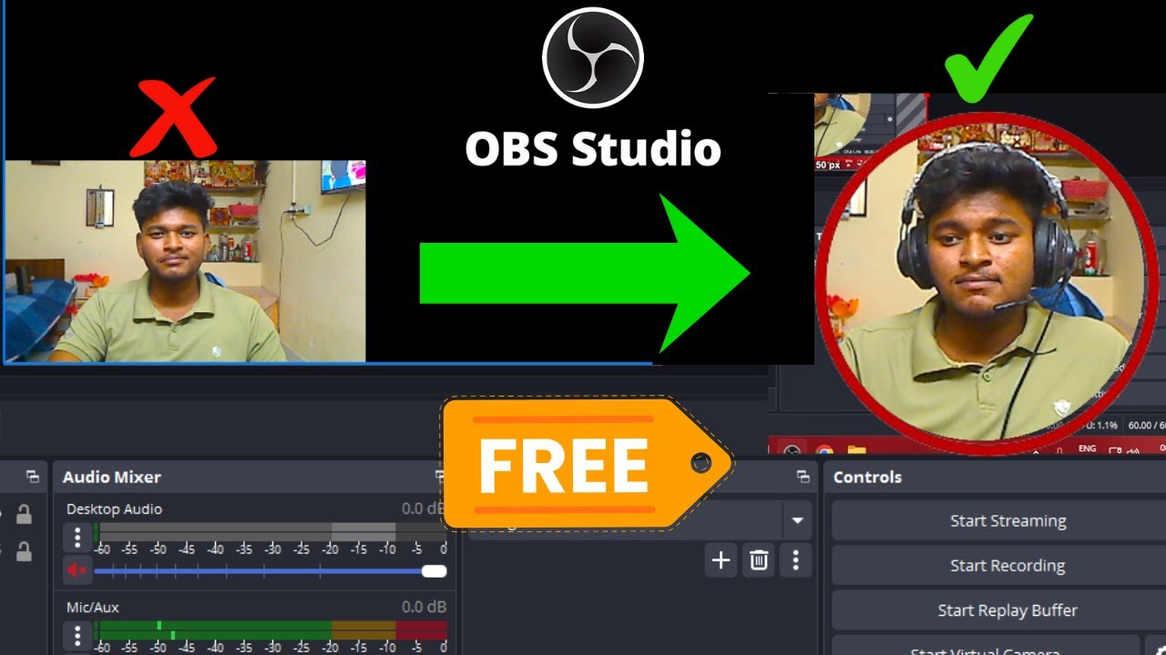 How to Make Circle Webcam in OBS Studio - YouTube