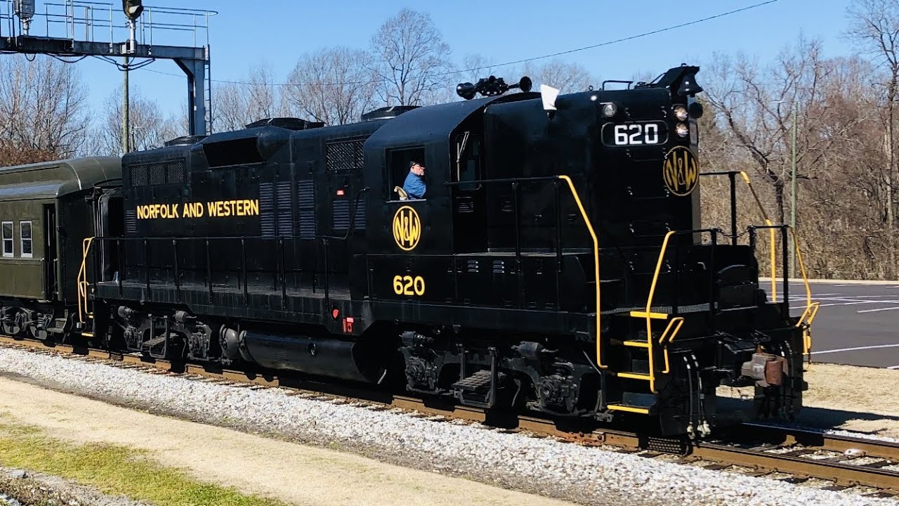 NC Transporation Museum: N&W #620 2-19-2022 - YouTube