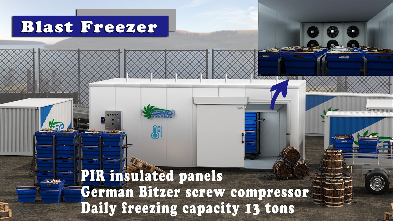 CRYO blast freezer design - YouTube
