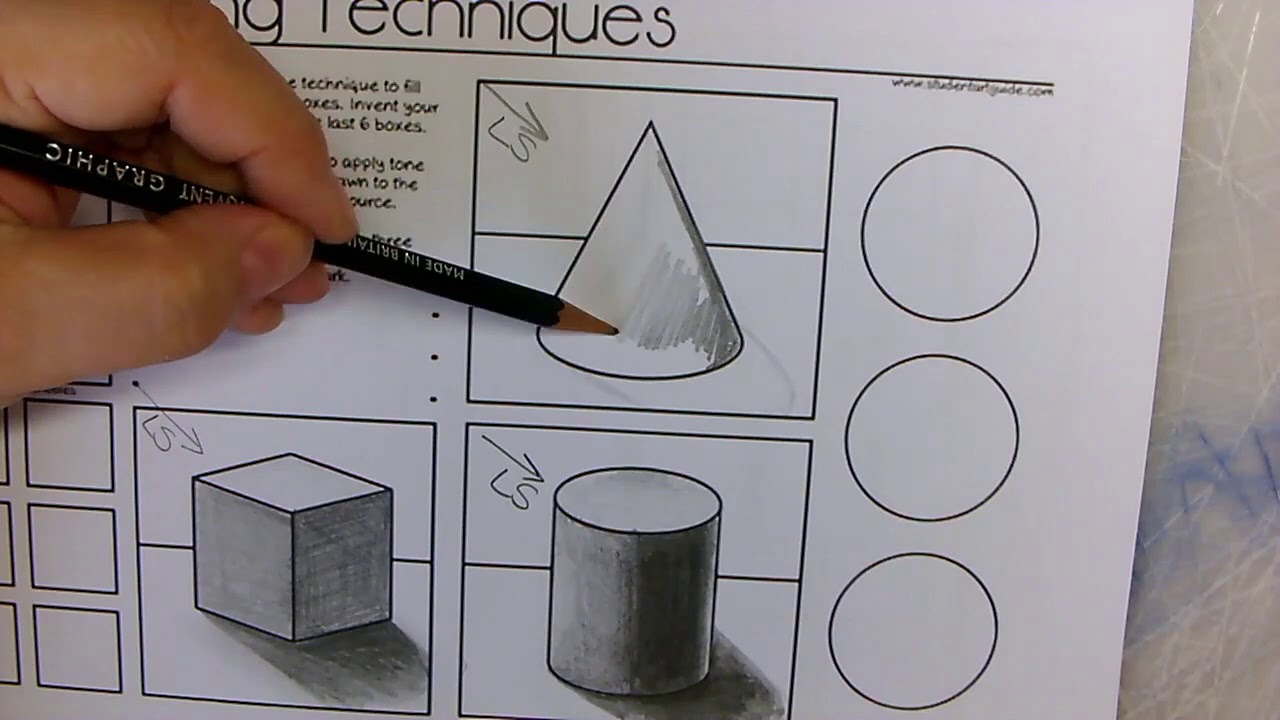 How to shade a cone to make it look 3D - YouTube