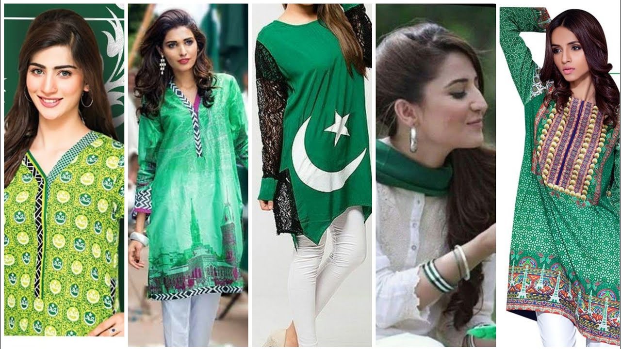 14 August dresses / independent day dresses / green and white dress ...