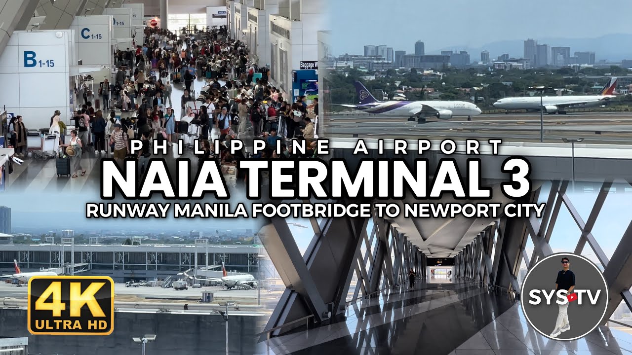 NAIA Terminal 3 and RUNWAY MANILA Footbridge Easyway to Newport City ...