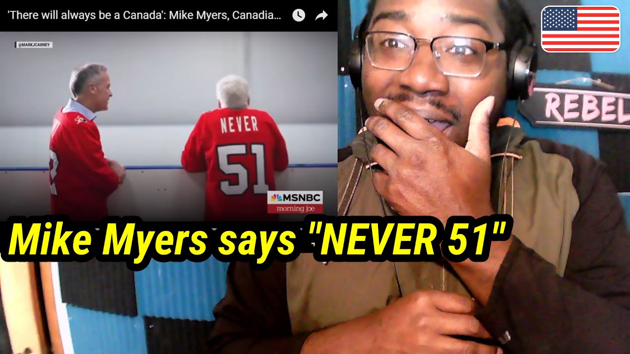 American Man Reacts to Mike Myers wears Canadian jersey "NEVER 51" in new ad with Canadian PM ...