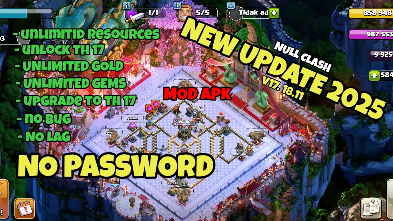 NEW UPDATE! CLASH OF CLANS/NULL CLASH MOD APK V17. 18.11 || SUDAH ADA ...
