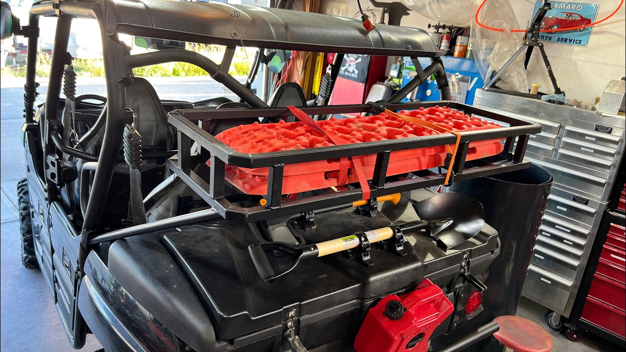 Teryx 4 Custom Rear Cargo Rack - YouTube