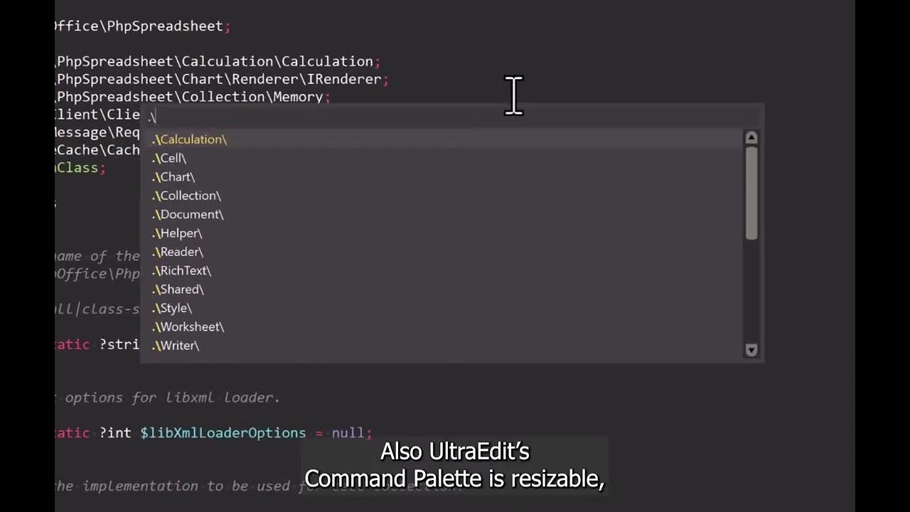 Finding and opening files using UltraEdit's Command Palette - YouTube