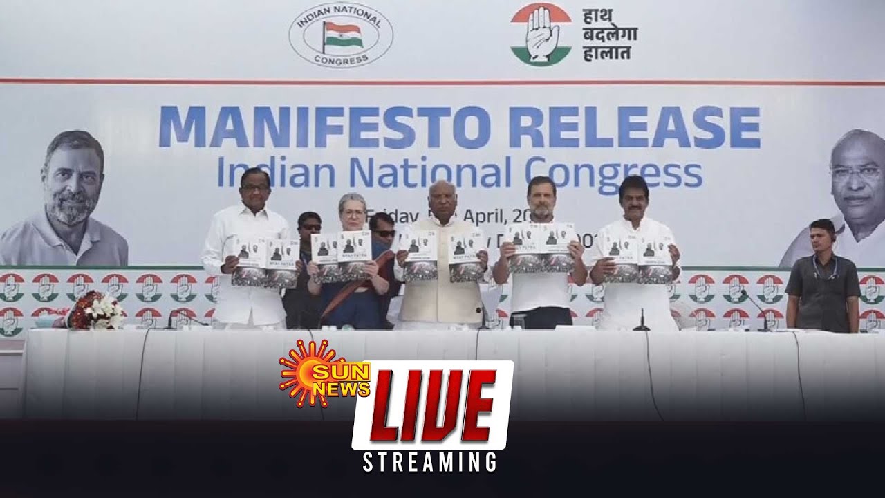 🔴LIVE: Congress Party Manifesto launch | Lok Sabha Elections 2024 ...